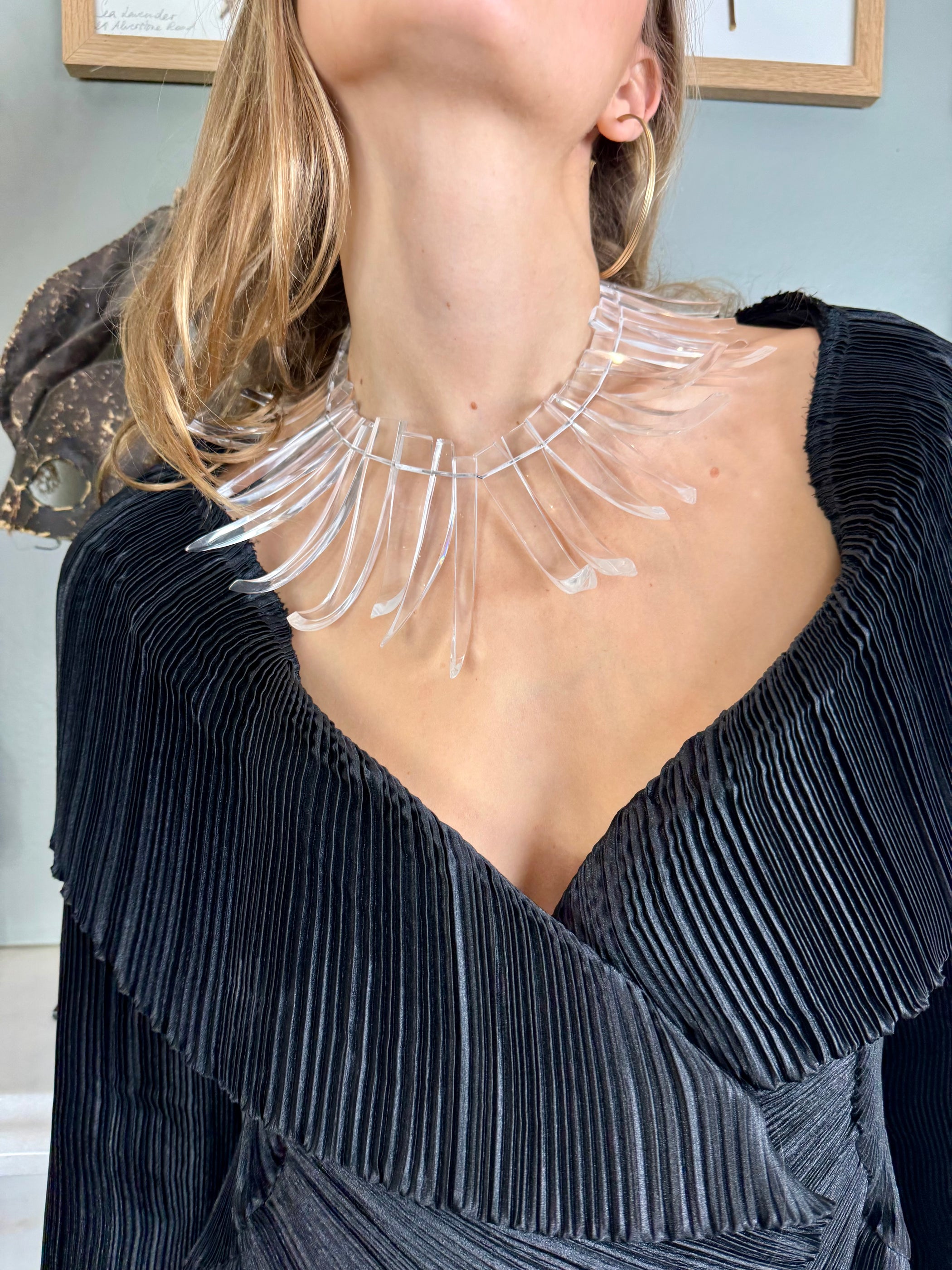 Cheney, Modernist perspex necklace – One Vintage